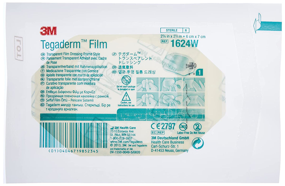 Tegaderm Film Dressings 6cm x 7cm (Ref: 1624) – All Day Veterinary Supplies