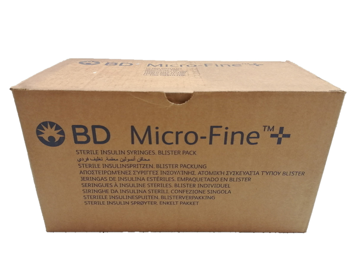 BD Micro-Fine Plus U100 0.5ml Syringe 0.30mm (30G) x 8mm - Box of 200 ...
